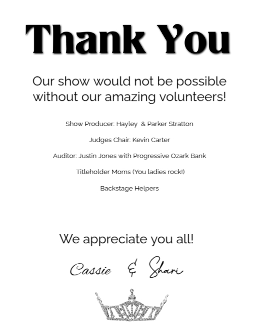 Program Thank You | PosterMyWall