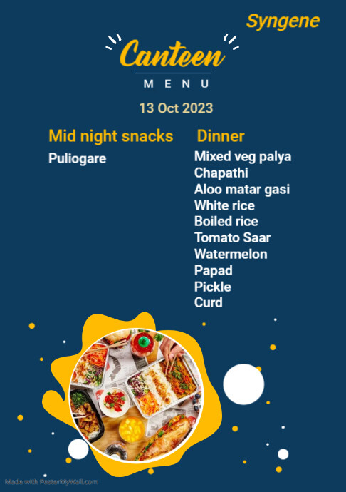 Black and Yellow Bistro Menu Design (1) | PosterMyWall