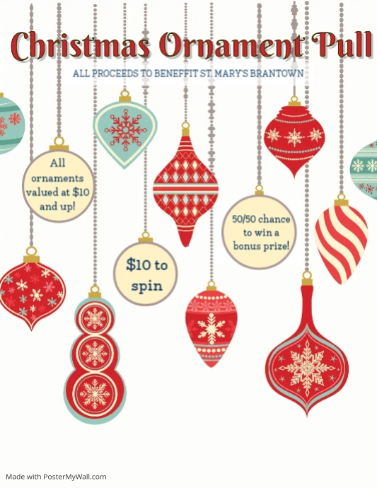 Christmas Ornament Pull_Sign | PosterMyWall