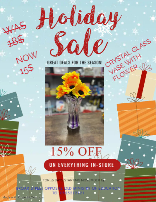Holiday Sale Marketing Ad Business Flyer | PosterMyWall