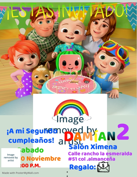 Copy of Copia de COCOMELON BIRTHDAY | PosterMyWall