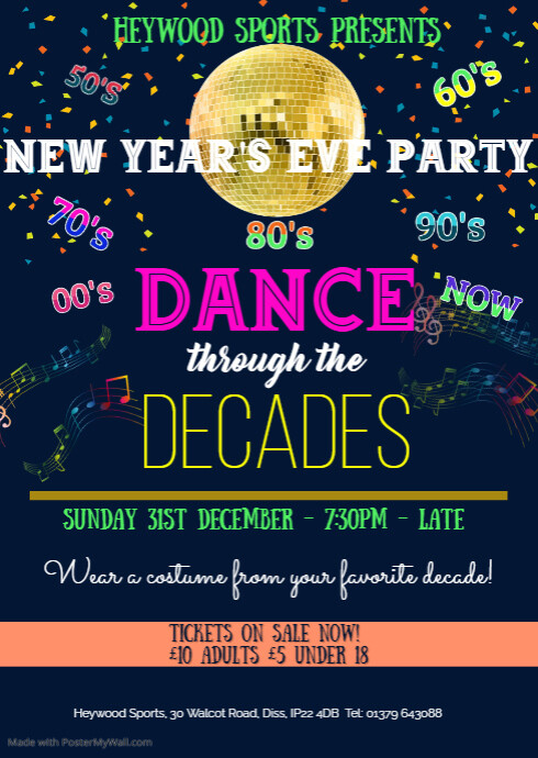 HE DECADE - DANCING THROUGH THE DECADES | PosterMyWall