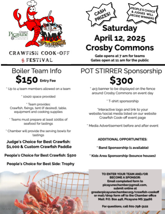 2024 Crawfish Cook Off Flier | PosterMyWall