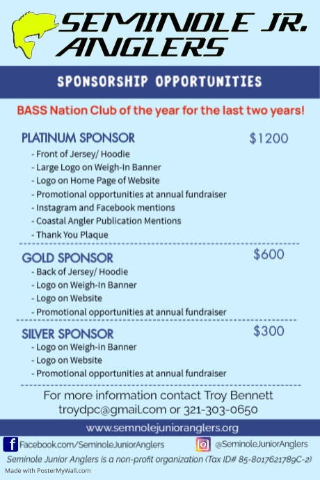 Sky Blue Event Sponsorship Poster | PosterMyWall