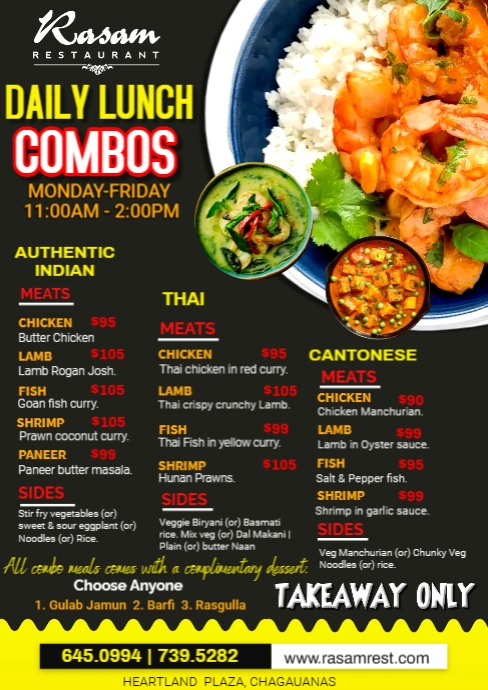 Rasam New Lunch Menu | PosterMyWall