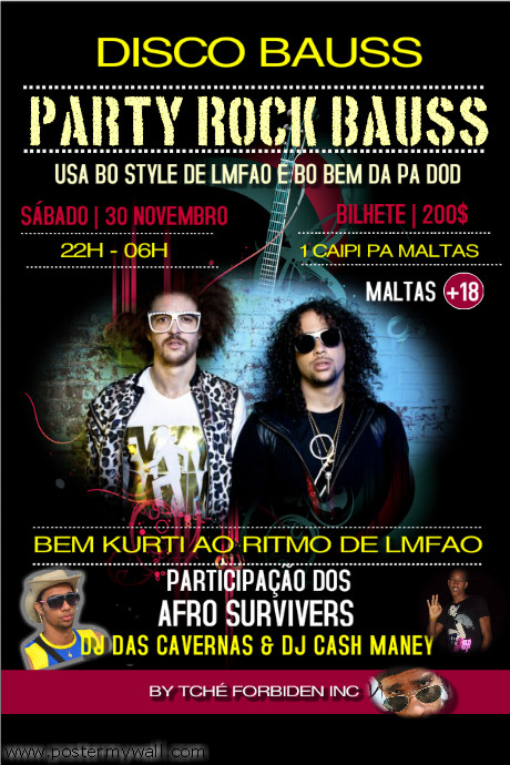 PARTY ROCK BAUSS | PosterMyWall