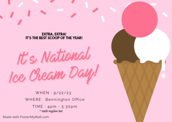 ICE CREAM DAY | PosterMyWall