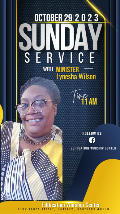 Sunday Service Ad | PosterMyWall
