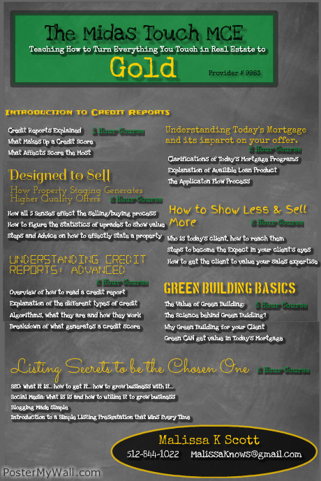 The Midas Touch MCE Current Class Roster | PosterMyWall