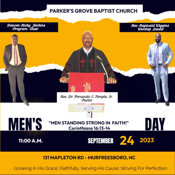 men's day sunday service 2 | PosterMyWall