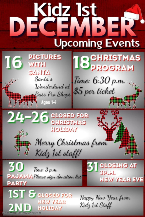 Copy of December School Planner | PosterMyWall