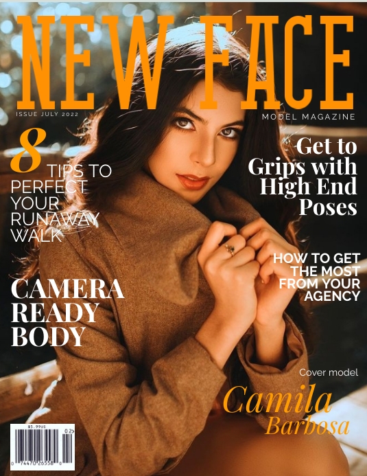 Copy of 080722 New Face Model Magazine cover template | PosterMyWall