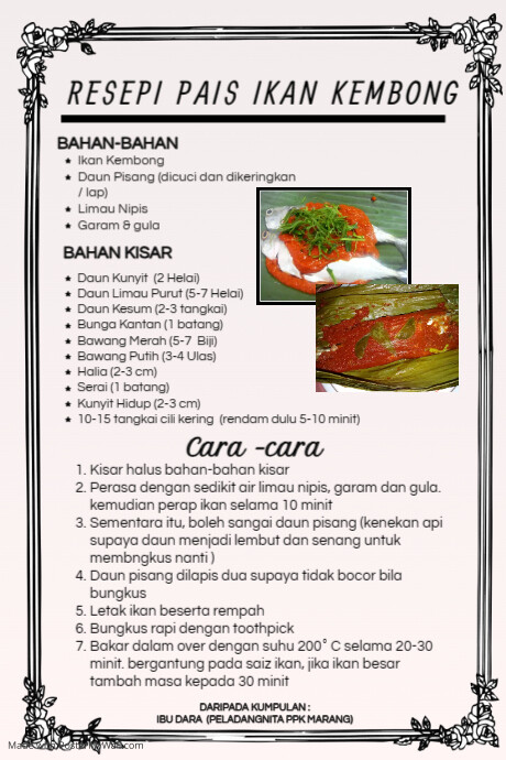 Recipe Template | PosterMyWall