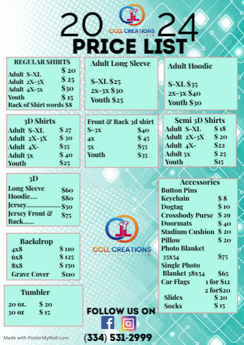 Copy of Food Delivery Price List Restaurant Catering | PosterMyWall