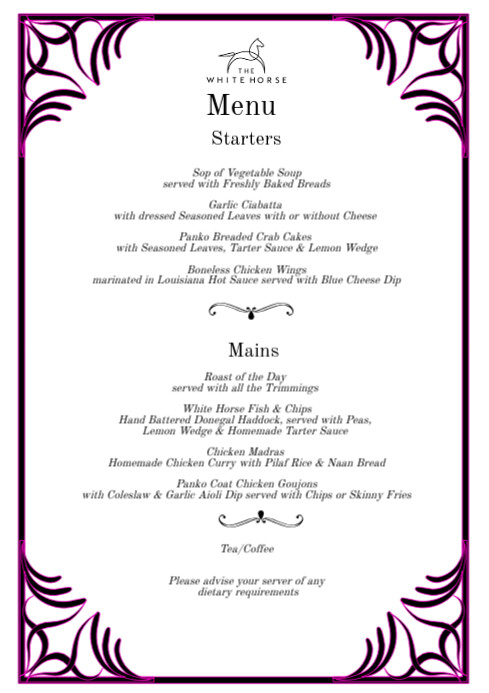 Copy of Copy of Sunday Sample Menu (2) | PosterMyWall