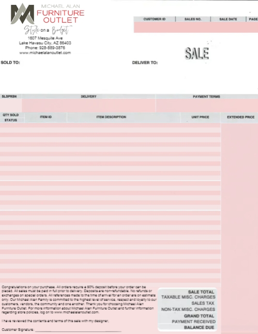 Copy of Outlet Invoice Paper | PosterMyWall