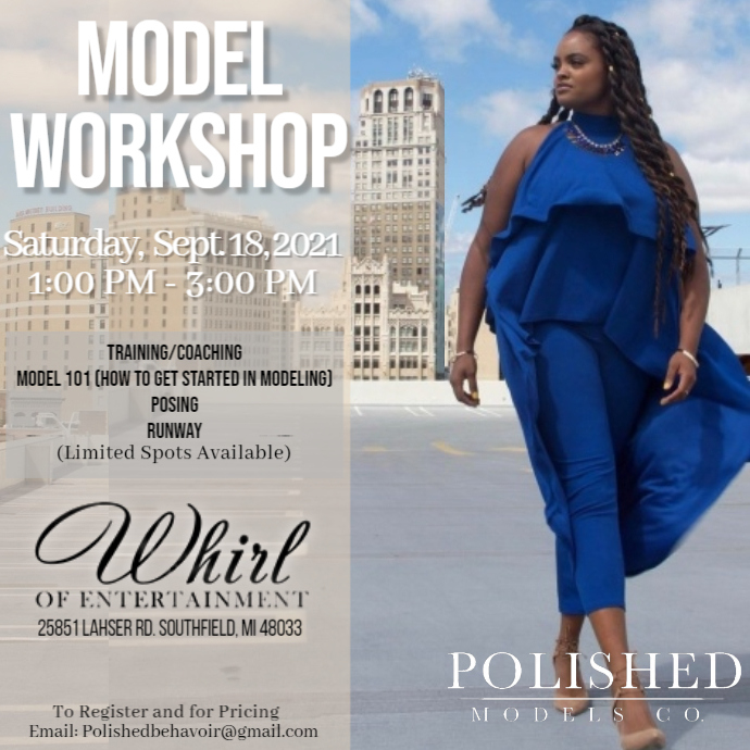 Copy of Polished Models Model Workshop 1 | PosterMyWall