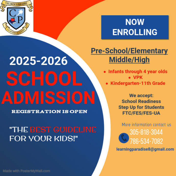 Admission Open Enroll Now Social Media Ad | PosterMyWall