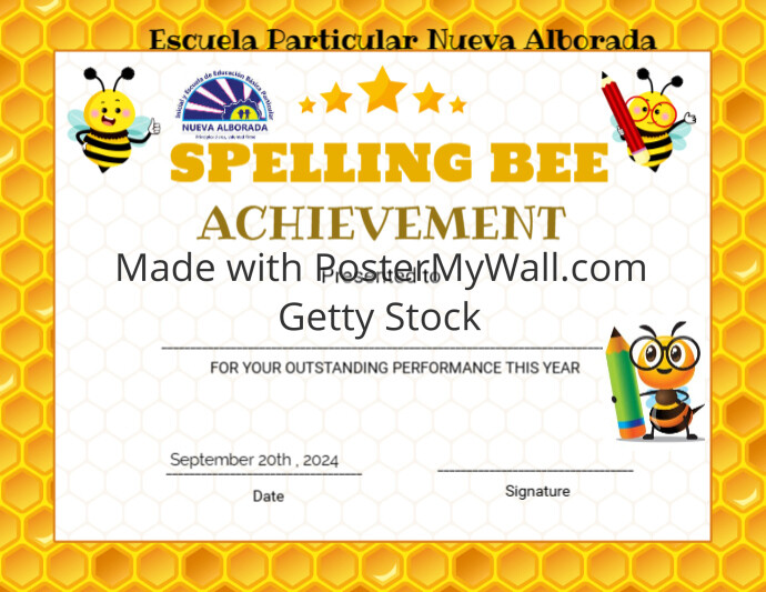 Spelling Bee Contest Diploma | PosterMyWall