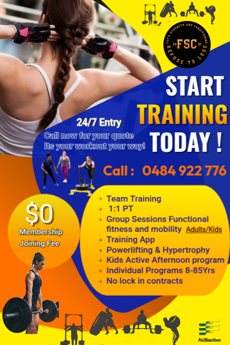 Fitness Class Training | PosterMyWall