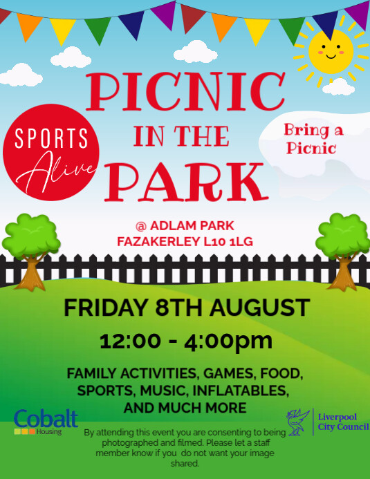 PICNIC IN THE PARK FLYER TEMPLATE | PosterMyWall