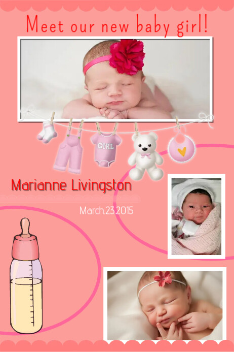 Baby girl Template | PosterMyWall