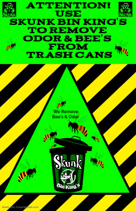 attention insect proof garbage can - template | PosterMyWall