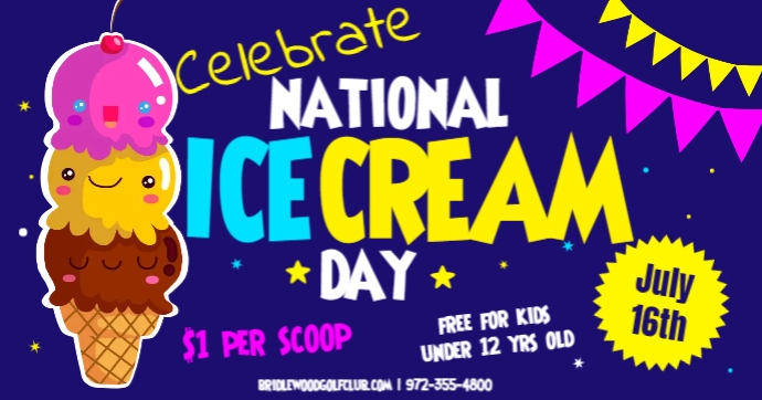 ICE CREAM PARTY BANNER | PosterMyWall