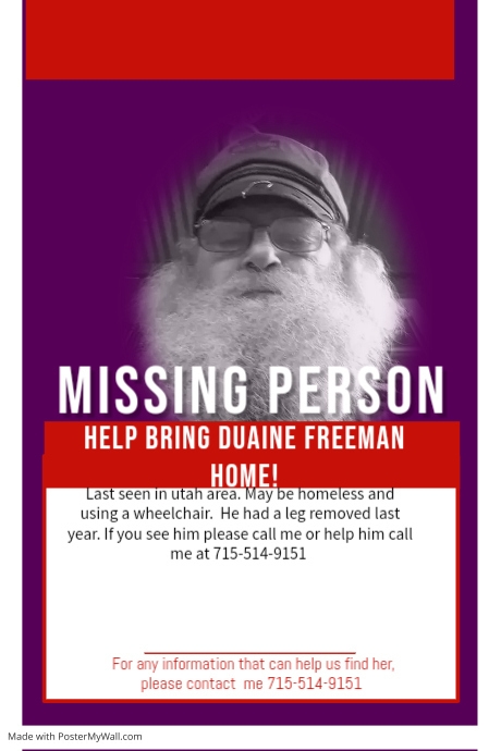 Copy of Copy of Missing Person Poster Black and White | PosterMyWall
