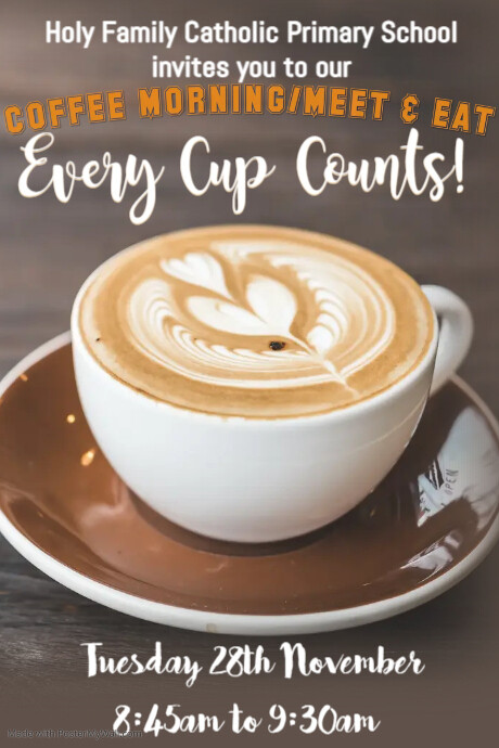 Coffee Morning Flyer Customisable Poster Template | PosterMyWall