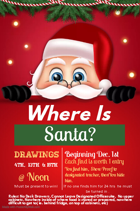 Where's Santa? | PosterMyWall