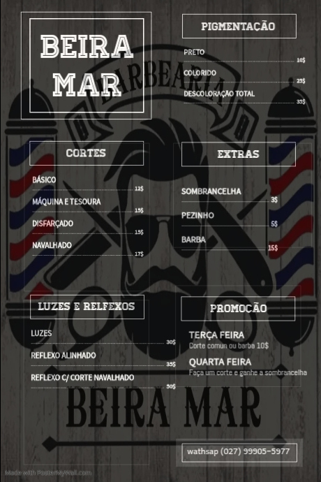 Cópia de Chalkboard Price List Template | PosterMyWall