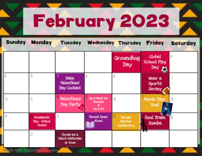 February 2023 Calendar | PosterMyWall