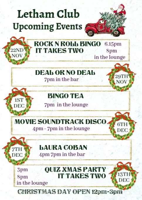 December Upcoming Events Calendar | PosterMyWall