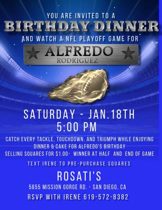 NFL Playoff Flyer, packers vs cowboys ig post | PosterMyWall