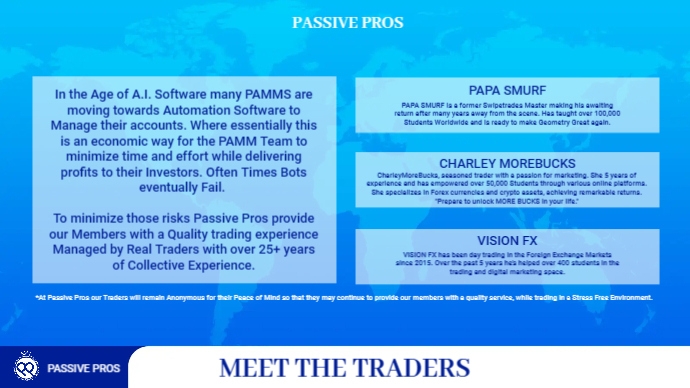 MEET THE TRADERS | PosterMyWall
