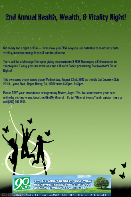 2nd Annual Health, Wealth, & Vitality Night! | PosterMyWall