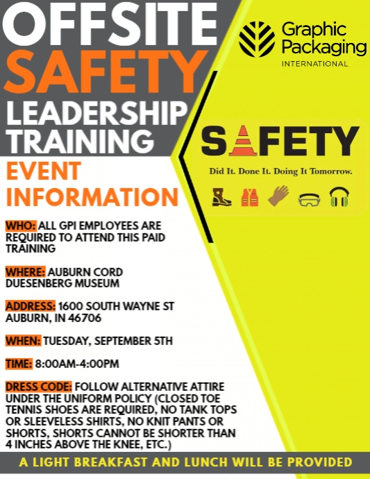 offsite safety leadership training (1) | PosterMyWall