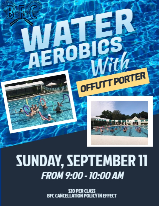 Water Aerobics Flyer Sept | PosterMyWall