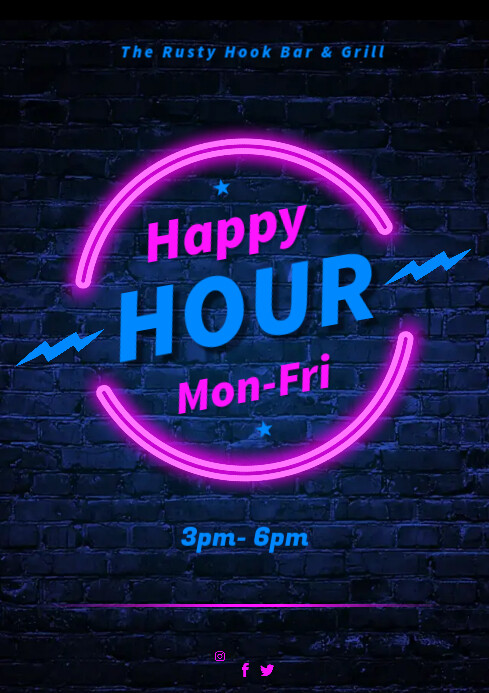 HAPPY HOUR POSTER | PosterMyWall