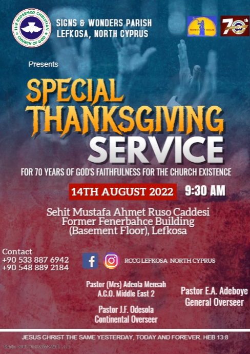 thanksgiving service flyer template design | PosterMyWall