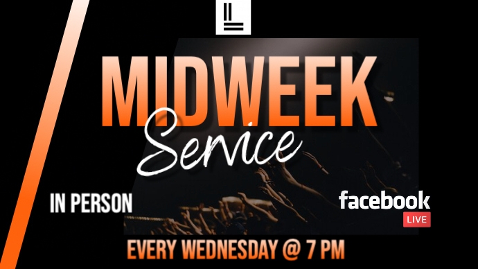 Copy of Copy of midweek service invitation flyer | PosterMyWall