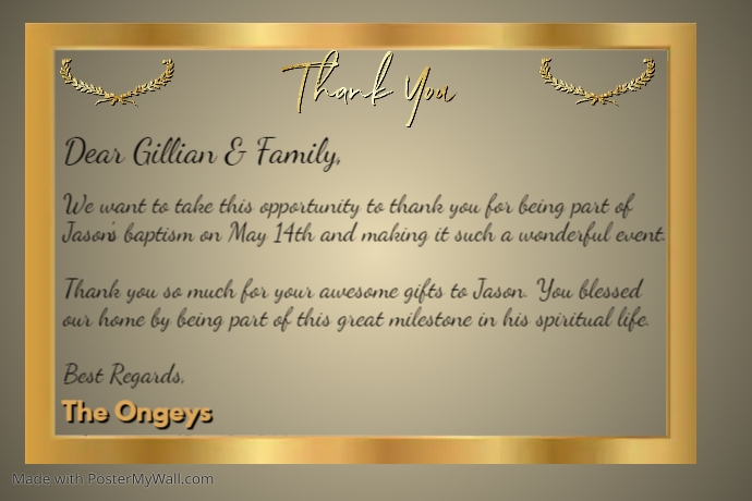 Copy of Thank You Card (2) | PosterMyWall