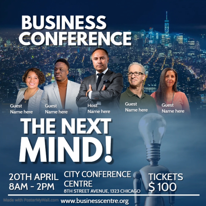 Copy of business conference poster | PosterMyWall