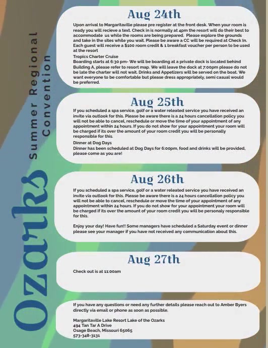 August events schedule video flyer template | PosterMyWall