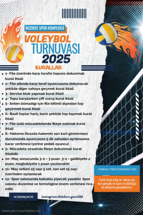 Volleyball Tournament Schedule Template | PosterMyWall