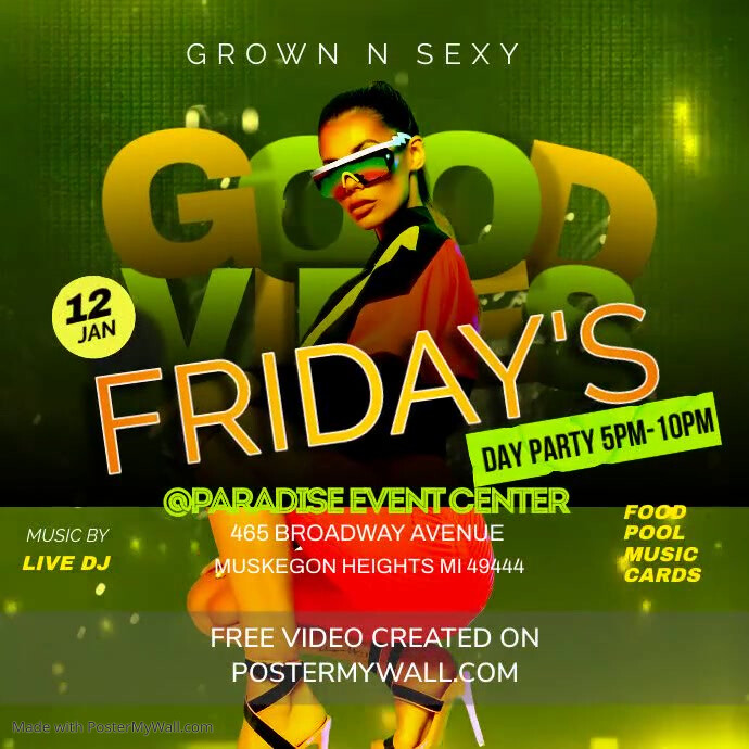 good vibes friday night party | PosterMyWall