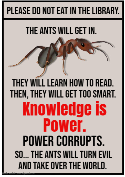 library do not eat poster template | PosterMyWall