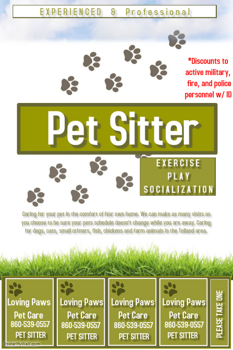 Pet Sitting Poster | PosterMyWall