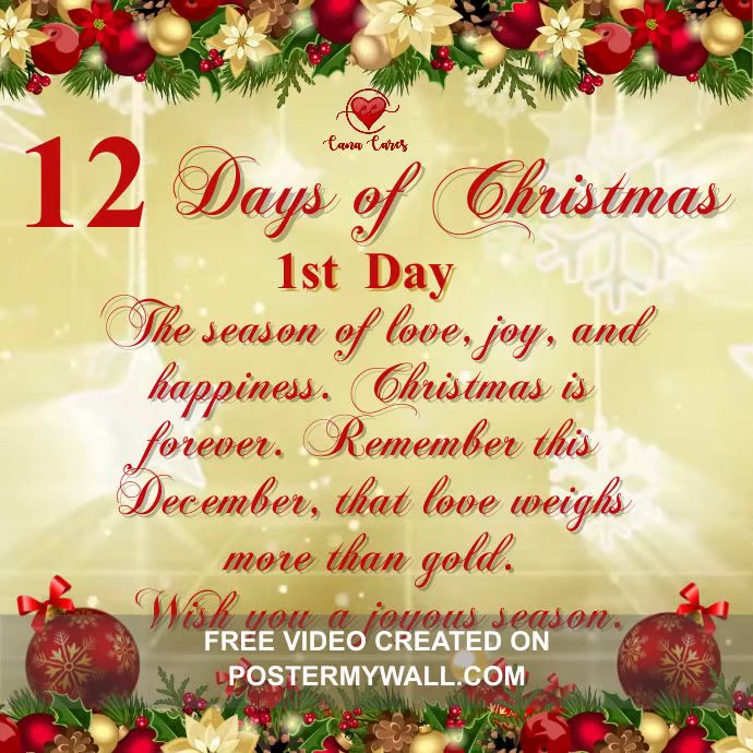 12Days- Day 1 | PosterMyWall